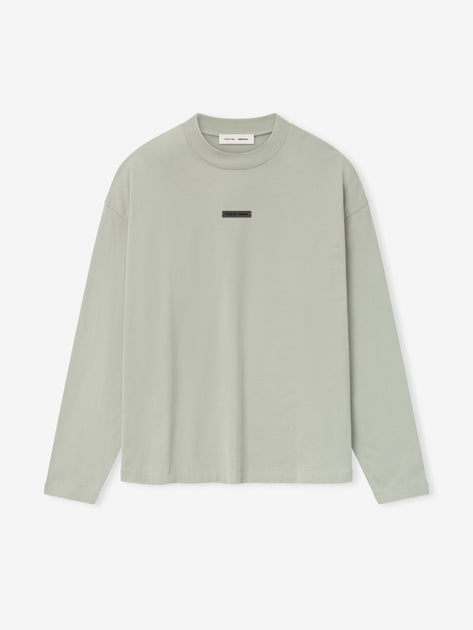 Classic Long Sleeve Tee in Abbey Stone | Fear of God ESSENTIALS | Fear ...
