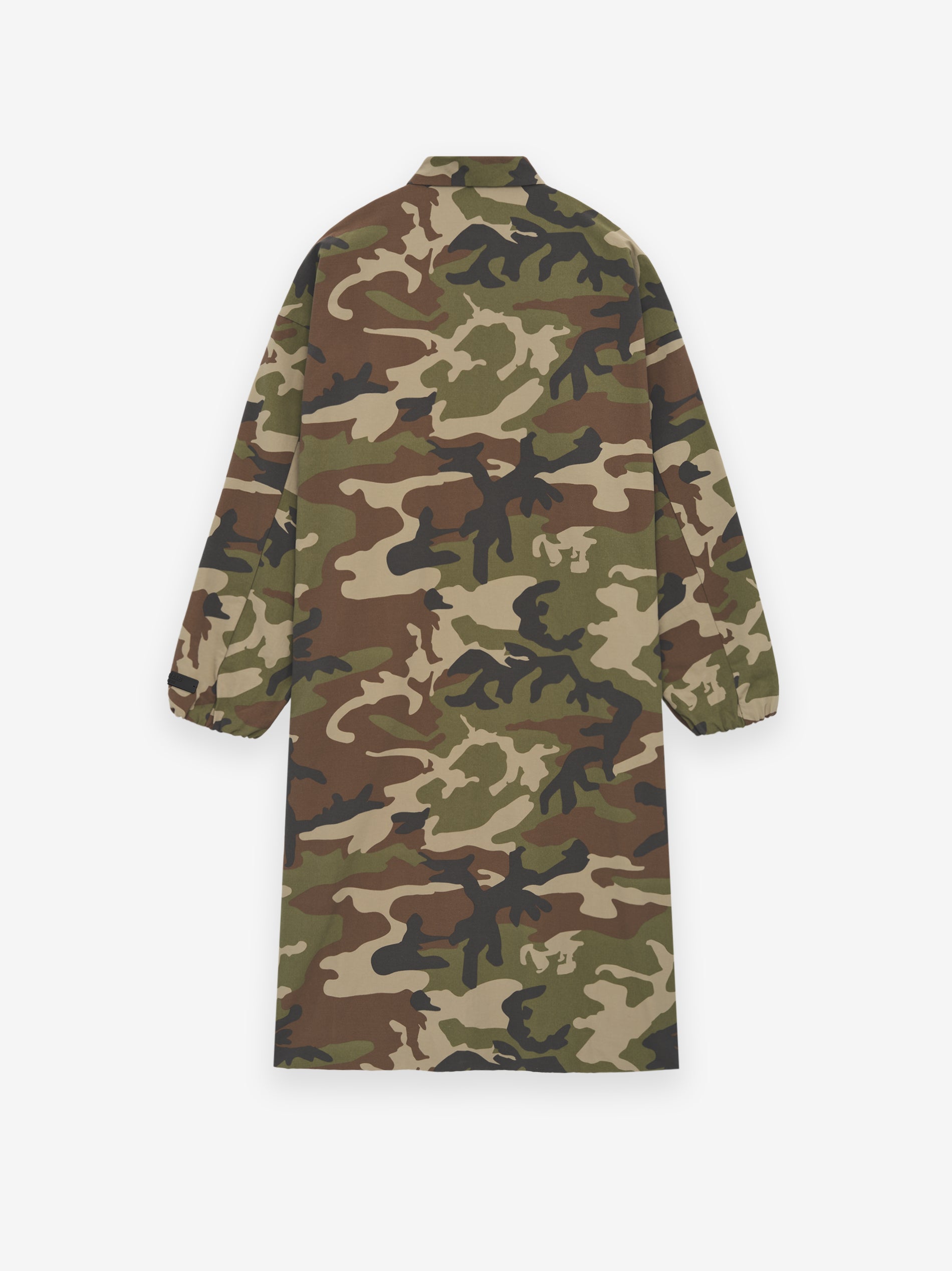 Military Nylon Trench Jacket - Woodland Camo | Fear of God ESSENTIALS ...