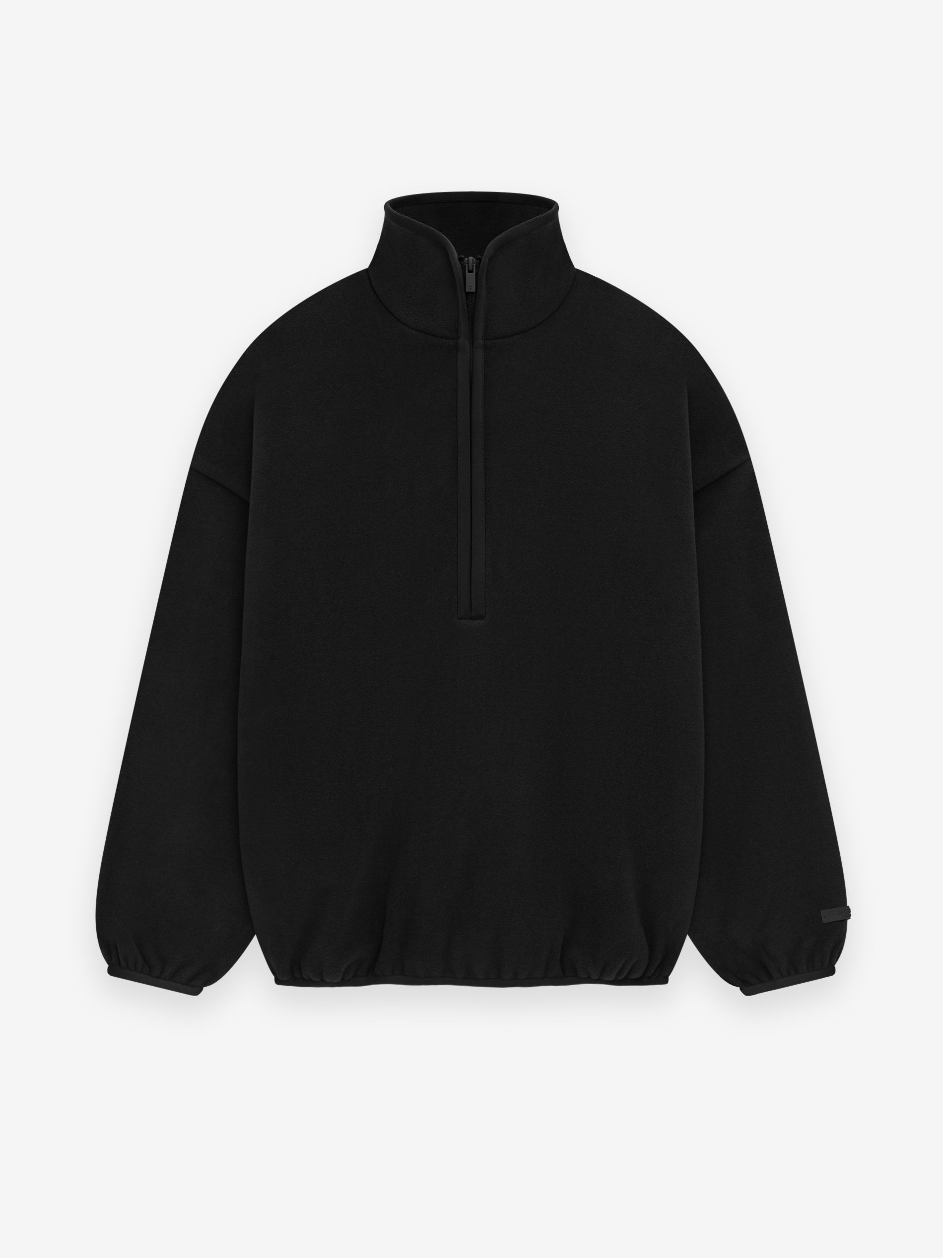 Brushed Half Zip Pull Over in Black | Fear of God ESSENTIALS | Fear of God