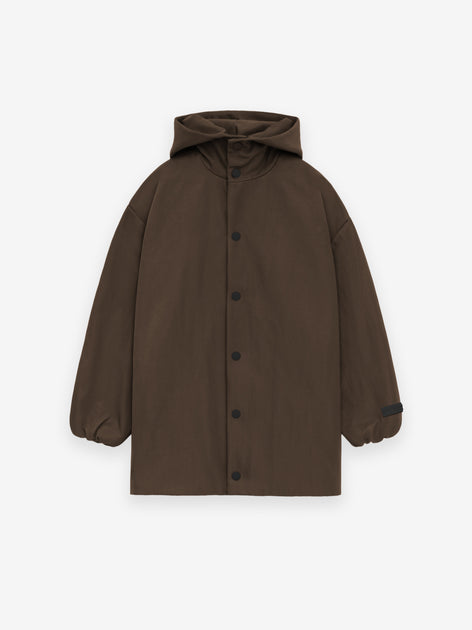 Kid's Textured Nylon Hooded Coaches Jacket in Brown | Fear of God ...
