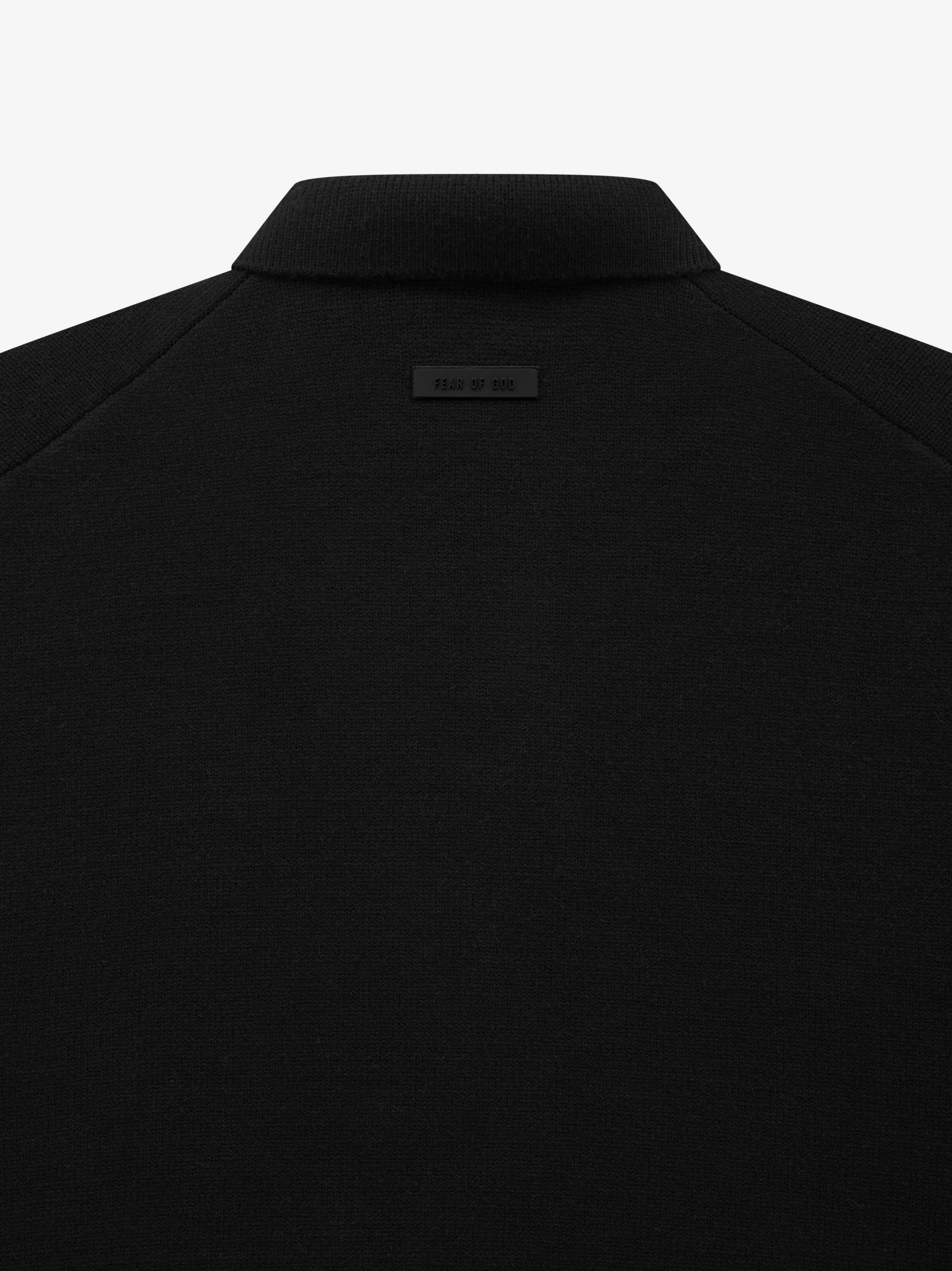 ESSENTIALS Essentials Knit Polo in Jet Black | Fear of God