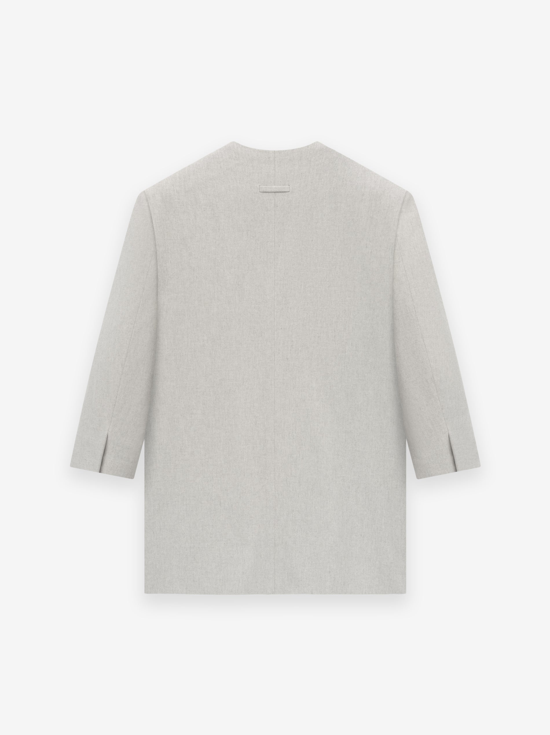 Wool Flannel Long Relaxed Lapelless Blazer | Fear of God