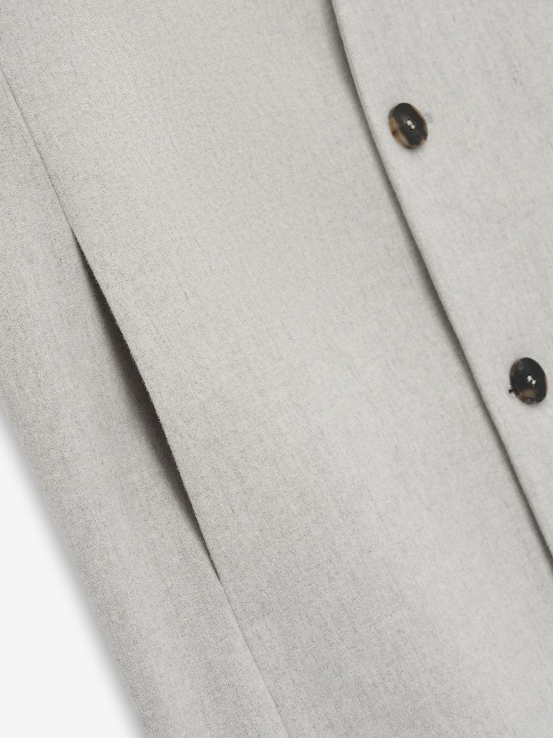 Wool Flannel Long Relaxed Lapelless Blazer | Fear of God