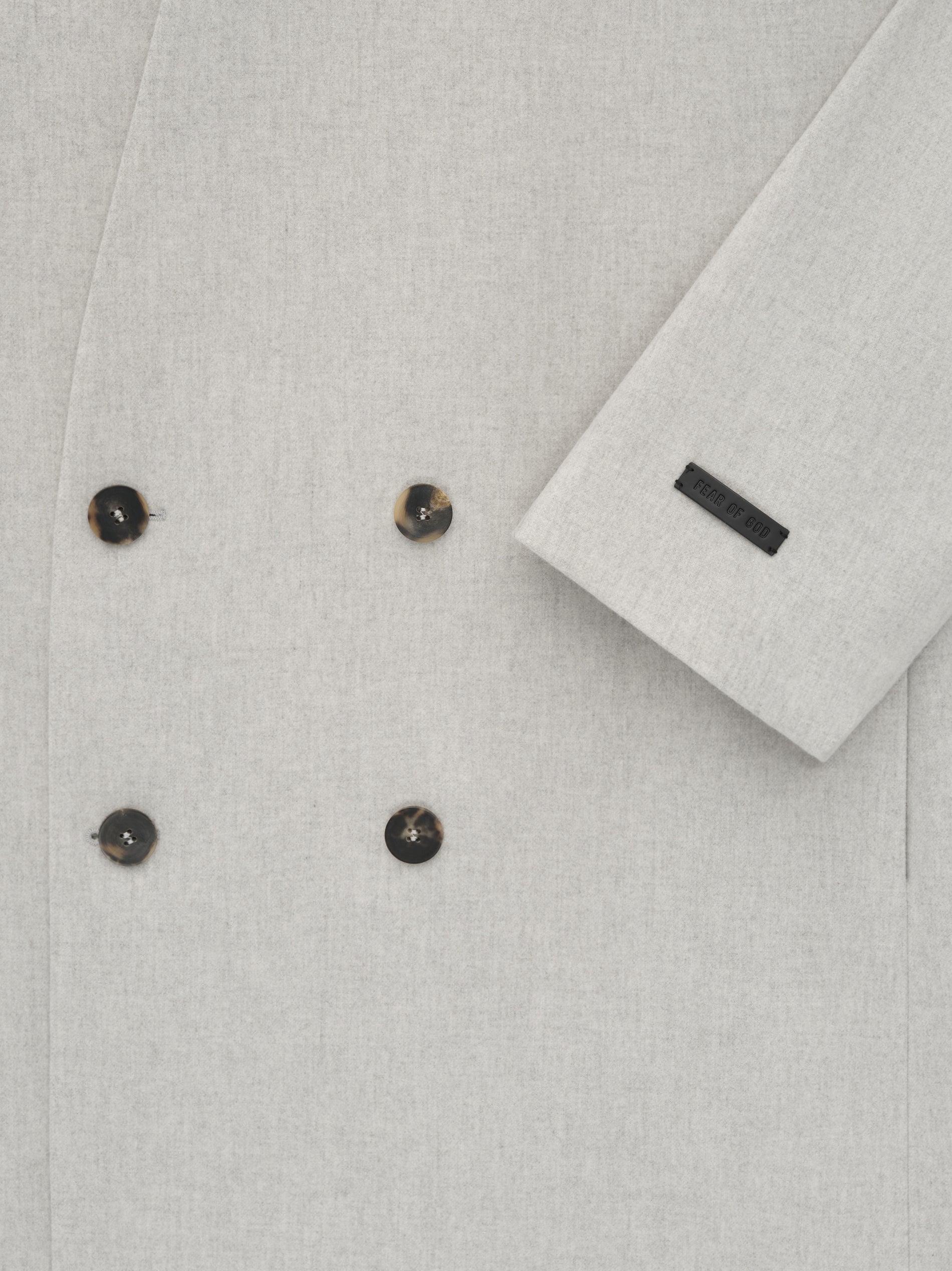 Wool Flannel Long Relaxed Lapelless Blazer | Fear of God