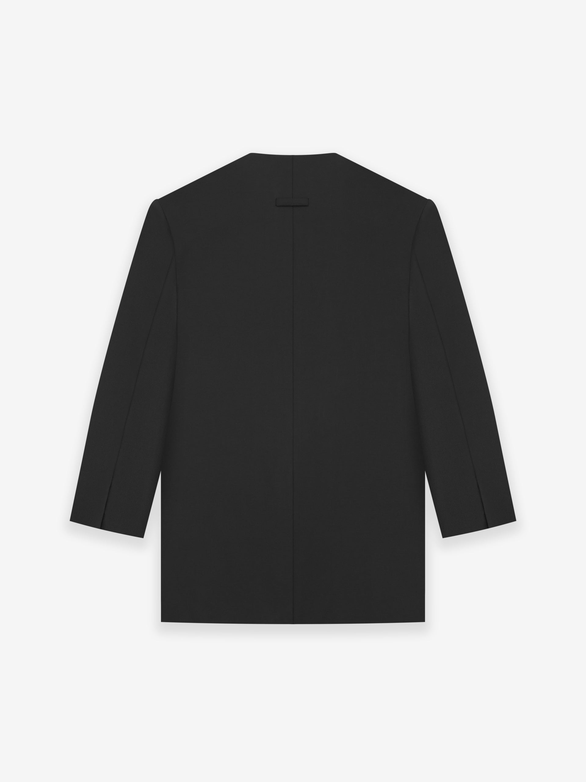 Silk Wool Double Breasted Lapelless Blazer | Fear of God